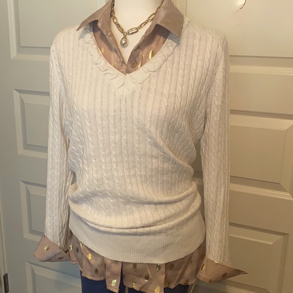 LaLa Factory | Tops | Lala Factory Long Sleeve Champagne And Gold ...